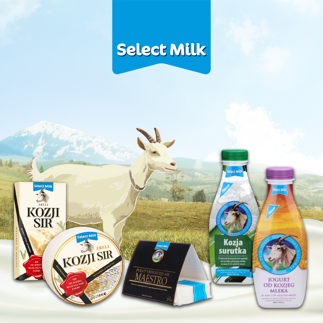 NOVO - Select Milk - Proizvodi od 100% kozjeg mlijeka - Skorpion Shop
